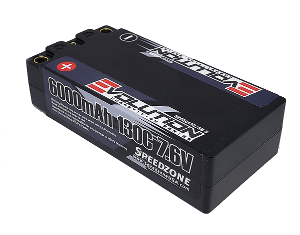 Evolution 6000mAh 130C 2S 7.6V LiHV Shorty Lipo Battery Pack Hard Case ...